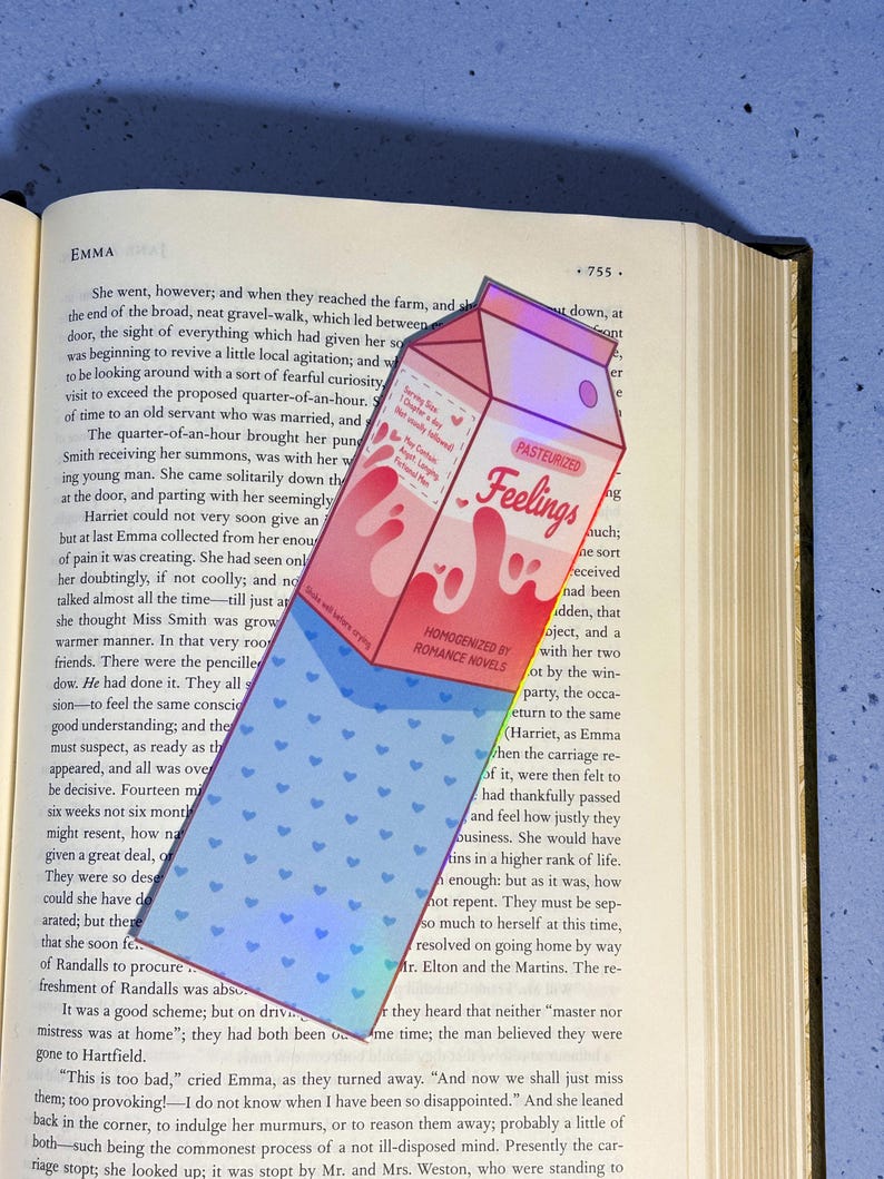 Pasteurized Feelings, Milk Carton Bookmark - Etsy