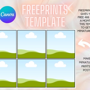 Freeprints Canva Template- Easy Miniature Art Prints Template- Digital ...