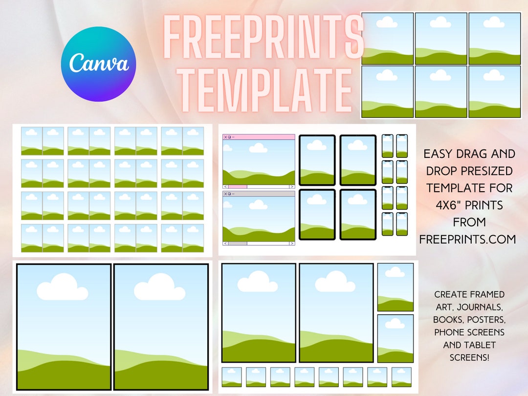 Freeprints Canva Template- Easy Miniature Art Prints Template- Digital ...