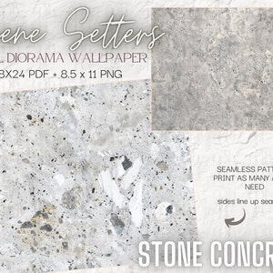 Stone Concrete Wallpaper or Flooring- Scene Setters -doll Diorama ...