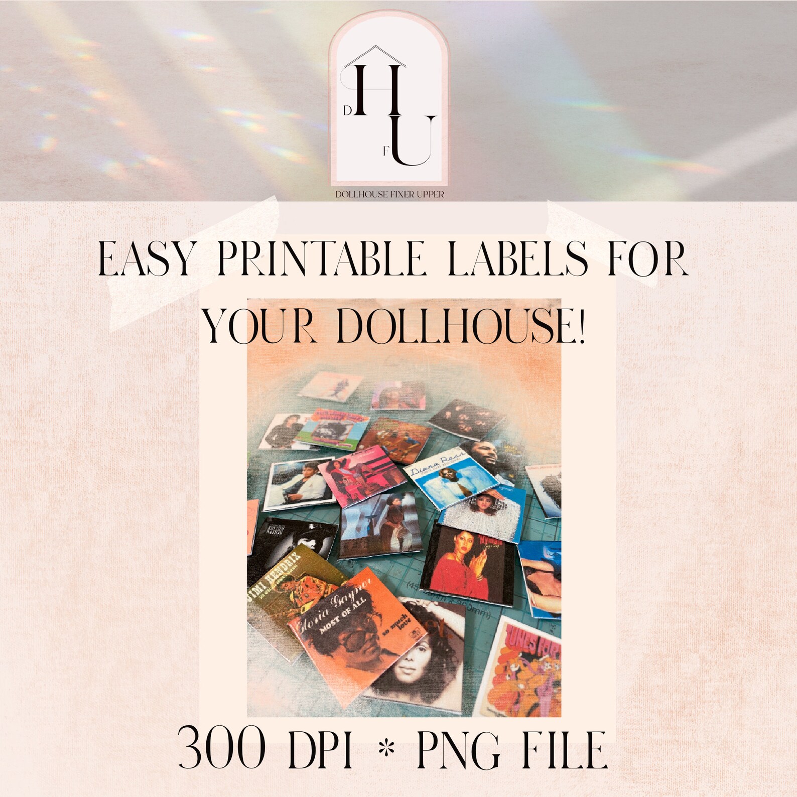 Miniature Record Album Covers DOLLHOUSE Printables INSTANT | Etsy