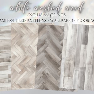 White Washed Wood - Exclusive Prints - Dollhouse Wallpaper - Seamless ...