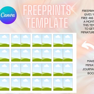 Freeprints Canva Template- Easy Miniature Art Prints Template- Digital ...