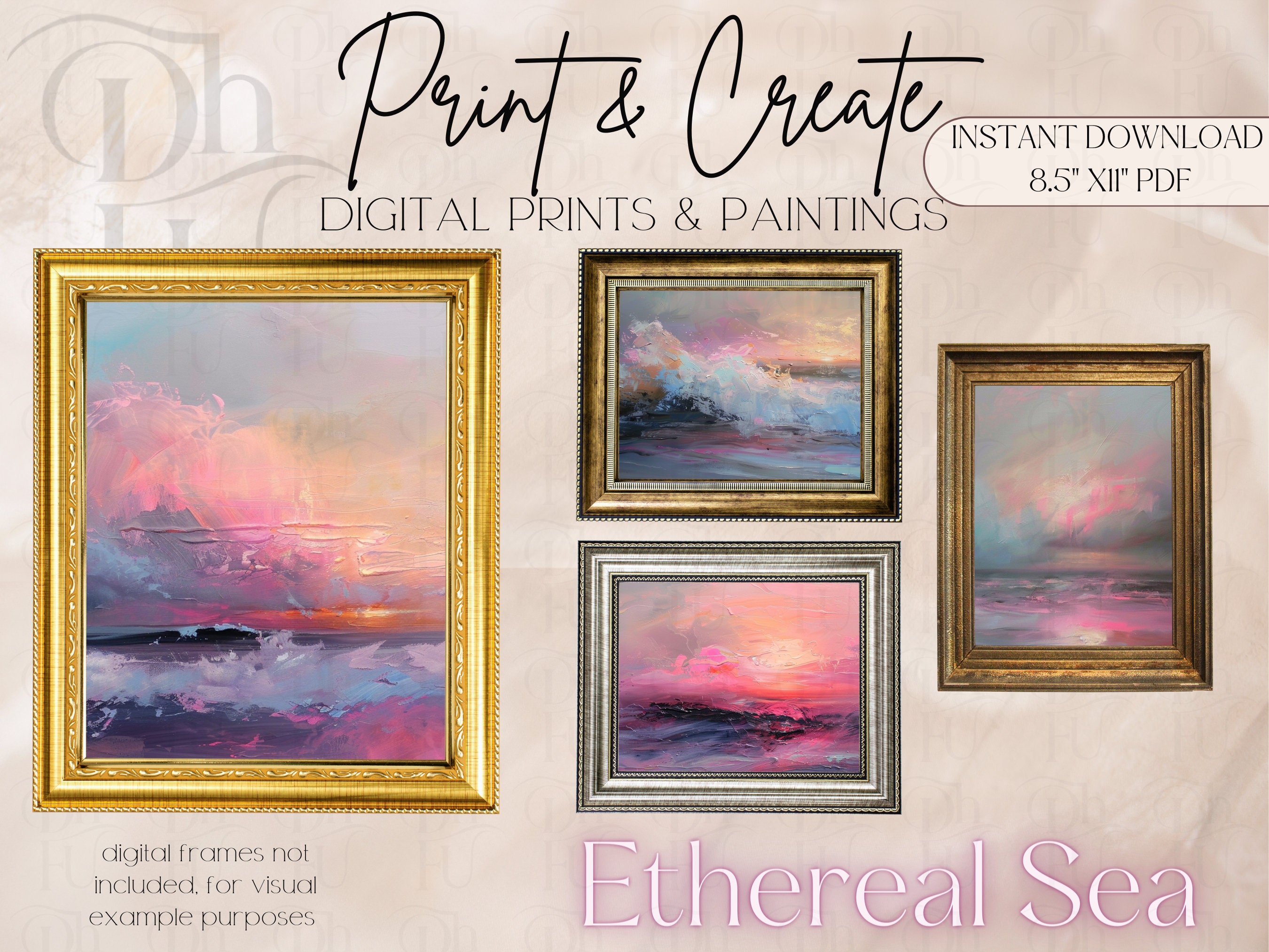 Ethereal Sea Portraits- Print & Create | Printable Dollhouse Art ...