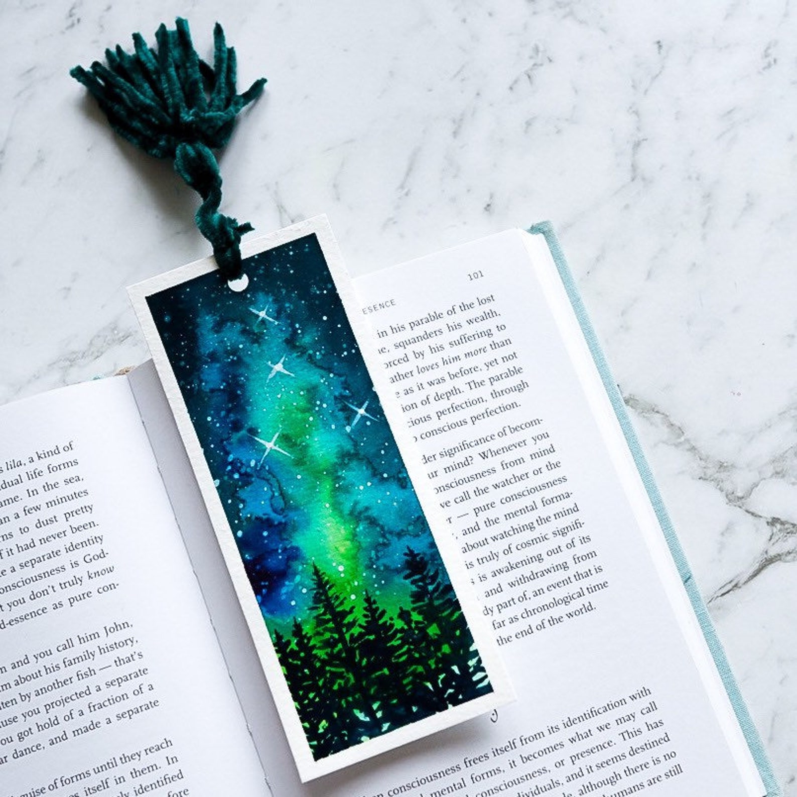 Watercolour Galaxy Bookmarks bundle of 2 | Etsy