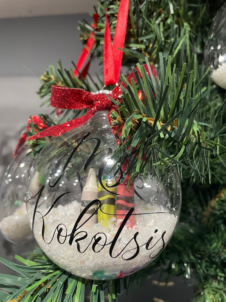 Crayon Ornament | Teacher Gift | Gifts| Christmas Tree | Ornament - Etsy