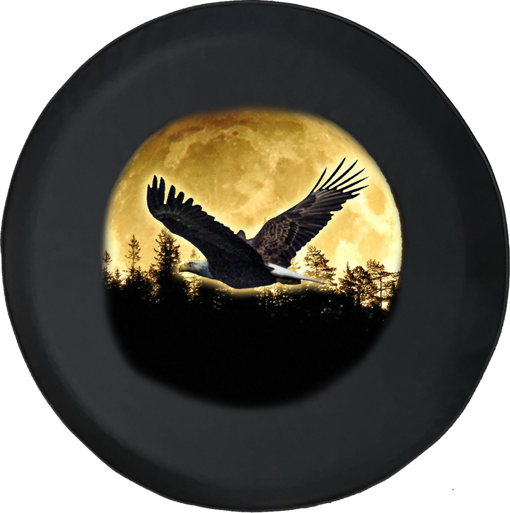 Full Moon Bald Eagle Spare Tire Cover for Jeep Camper SUV | Etsy
