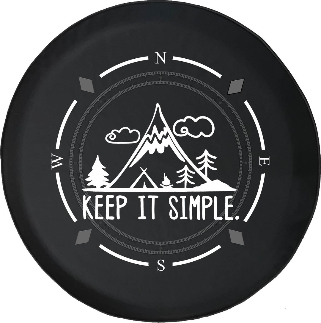 Keep It Simple Adventure Camping Compass Spare Tire Cover for Jeep ...