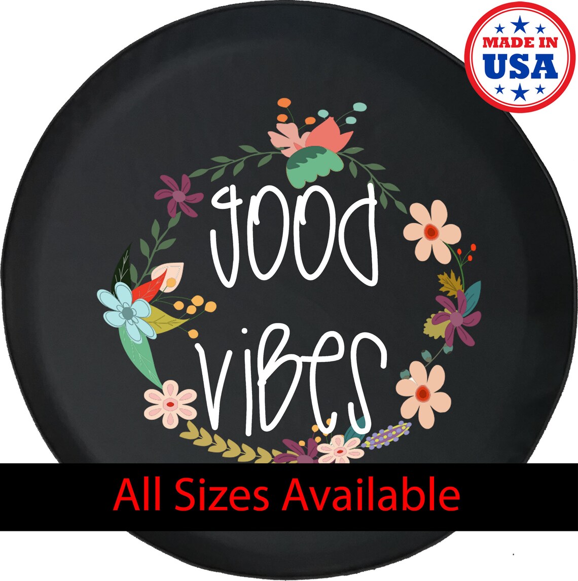 Good Vibes Spare Tire Cover for Jeep Camper SUV With or - Etsy