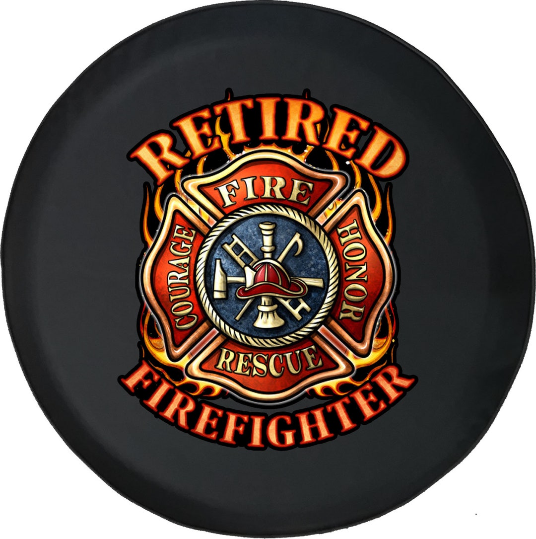 Retired Firefighter Spare Tire Cover: Camper, SUV - Etsy