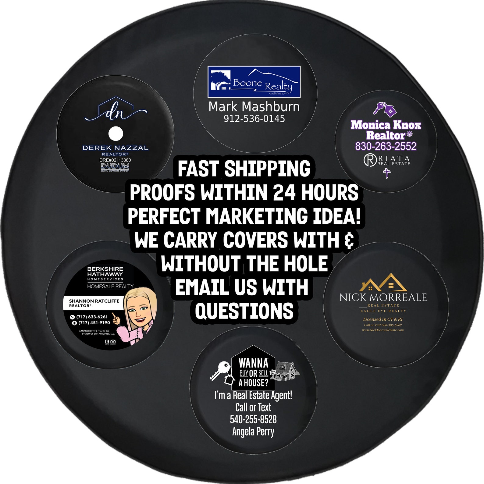 Custom Real Estate Logo Tire Cover: Full Color, All Sizes - Etsy