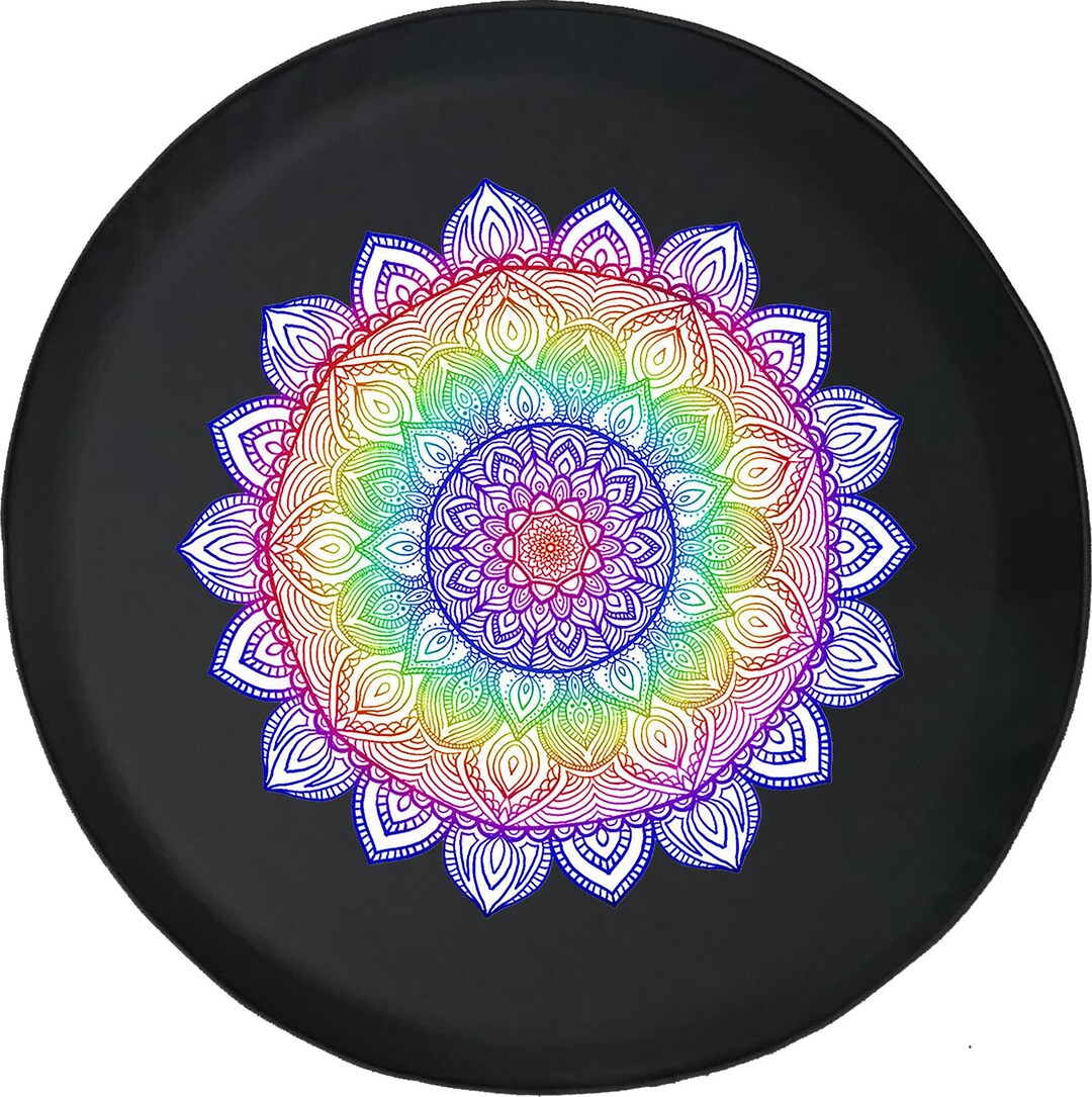 Mandala Spare Tire Cover: Colorful Boho Camper, SUV - Etsy