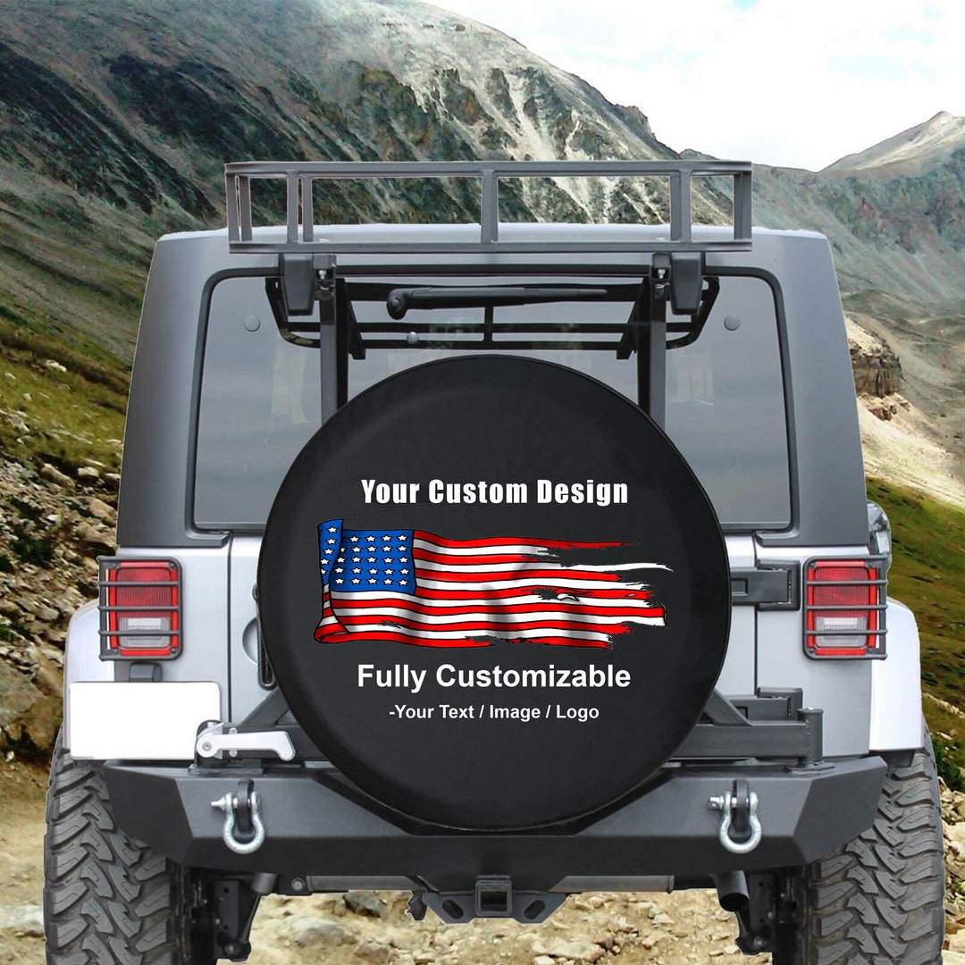 Custom Spare Tire Cover: Your Image & Text, Full Color, All Sizes - Etsy