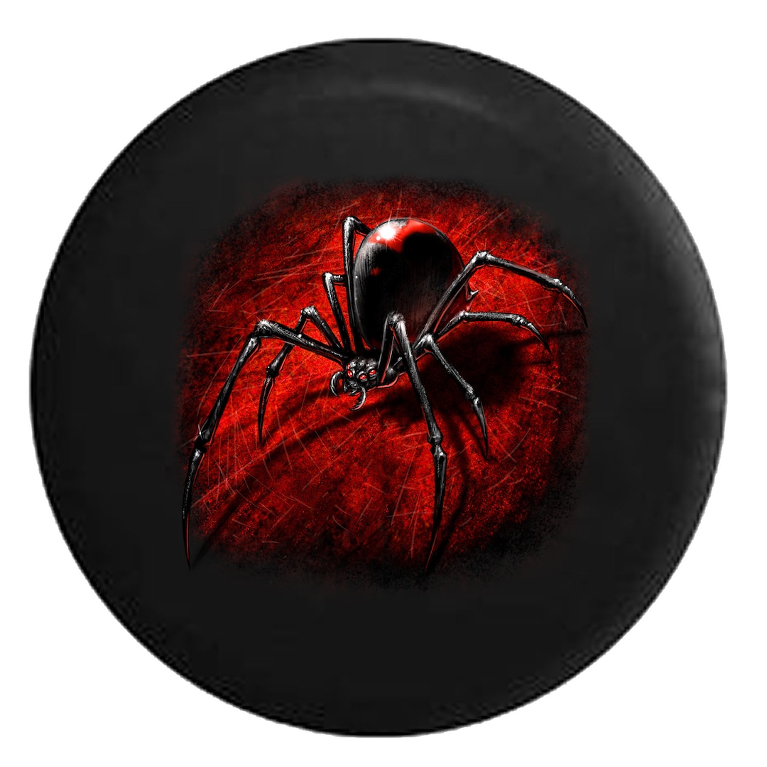 Black Widow Spider Spare Tire Cover for Jeep, Camper, SUV With or ...