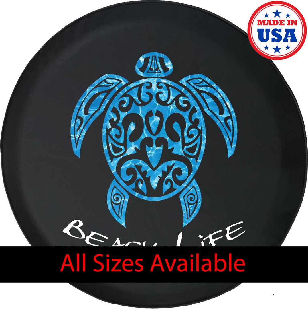 Beach Life Turtle Spare Tire Cover: Camper, SUV - Etsy