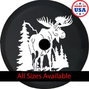 Moose Spare Tire Cover for Jeep, Camper, SUV With or Without Backup ...