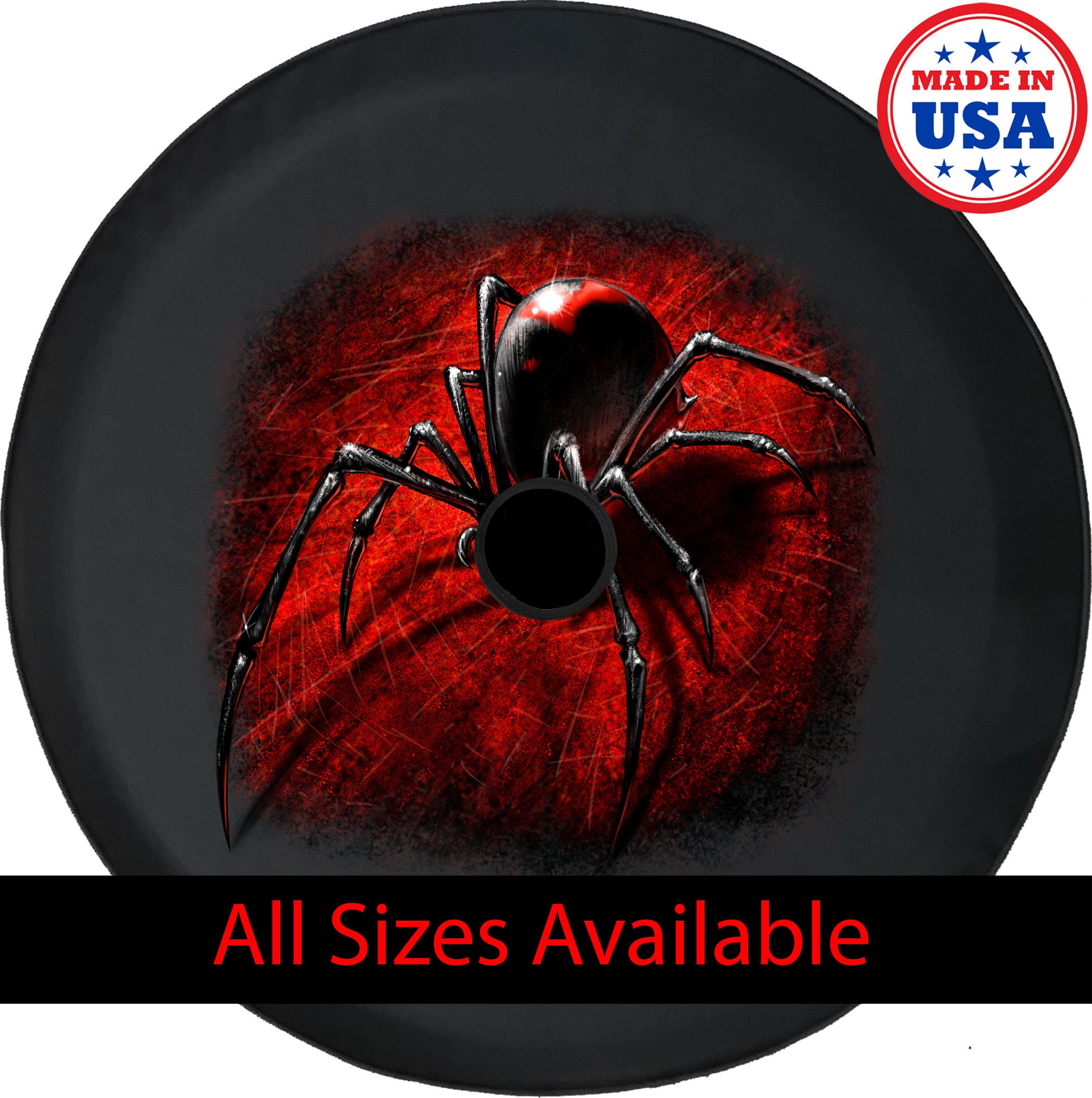 Black Widow Spider Spare Tire Cover for Jeep Camper SUV With - Etsy