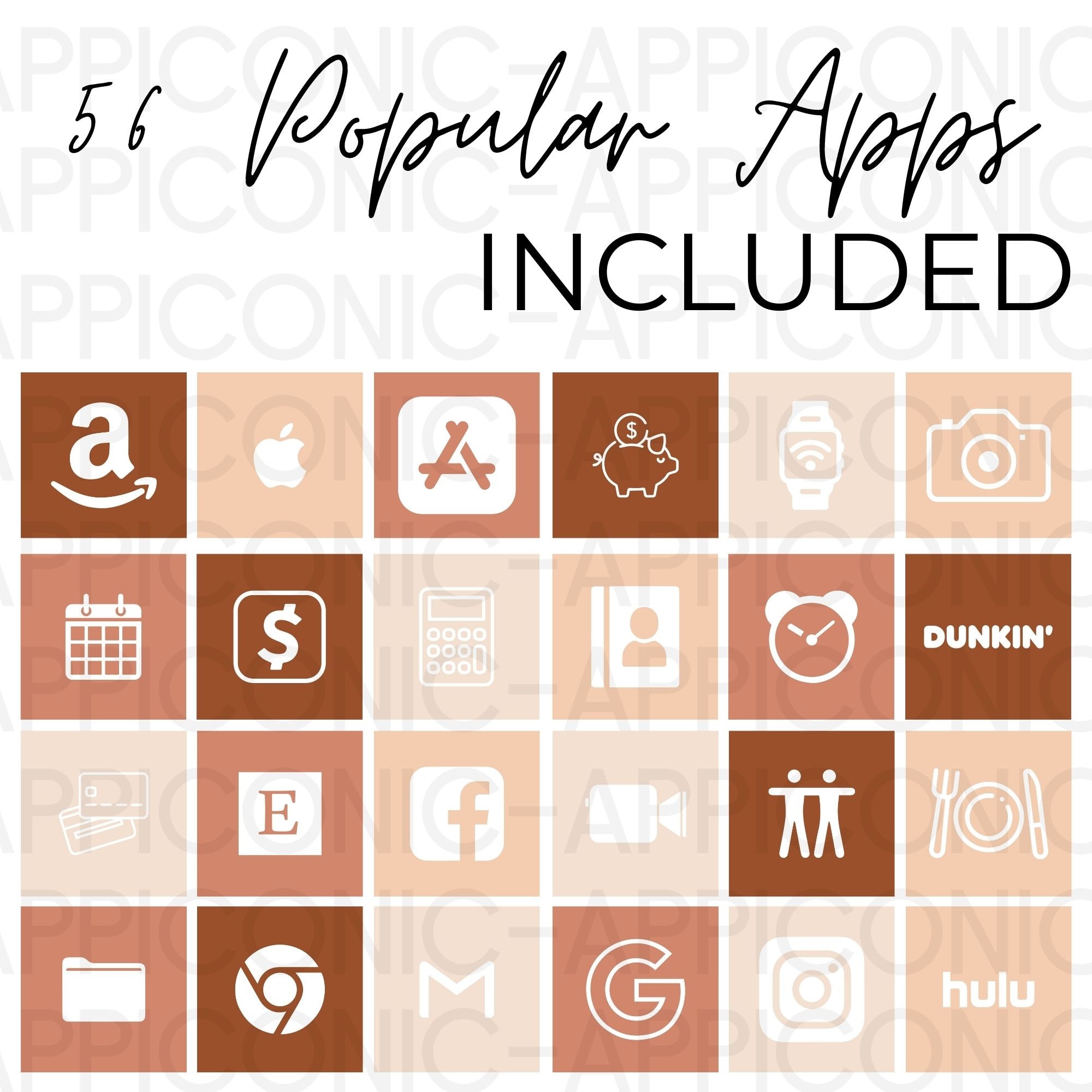 IOS14 App Icons, Neutral Boho Theme, App Covers, Icons Bundle, IOS14 ...