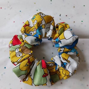 Simpsons Scrunchie, Handmade Cotton Scrunchie, Gift Ideas, Nostalgic ...