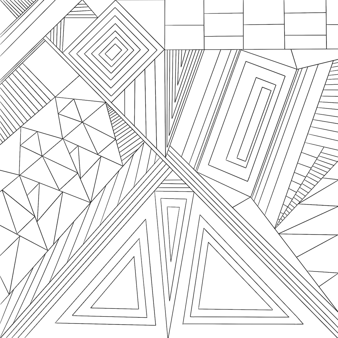 Digital Download Abstract Coloring Sheet, Wall Decor, Wall Art ...