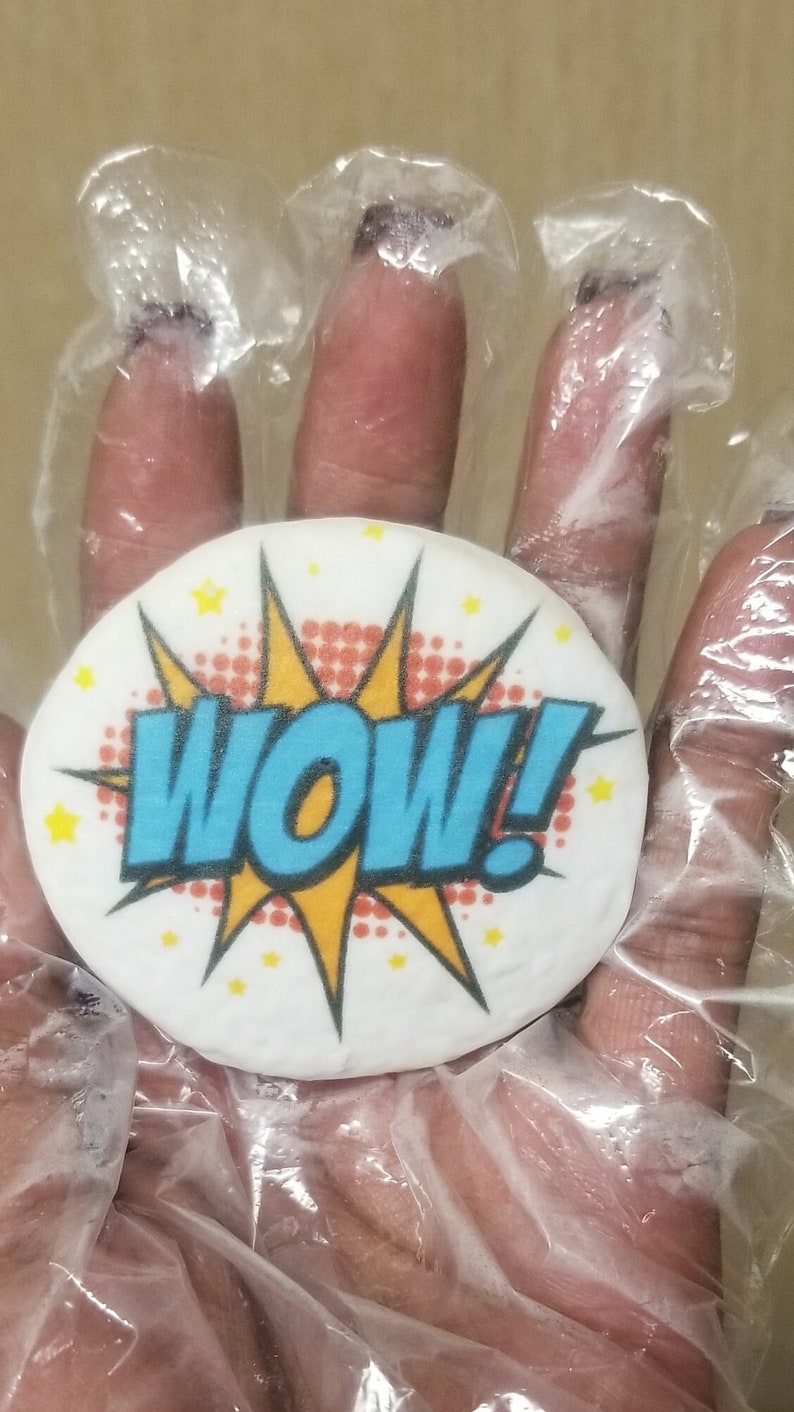 Custom Printed Super Hero Cookies | Theme Party Cookies | Party Favors ...