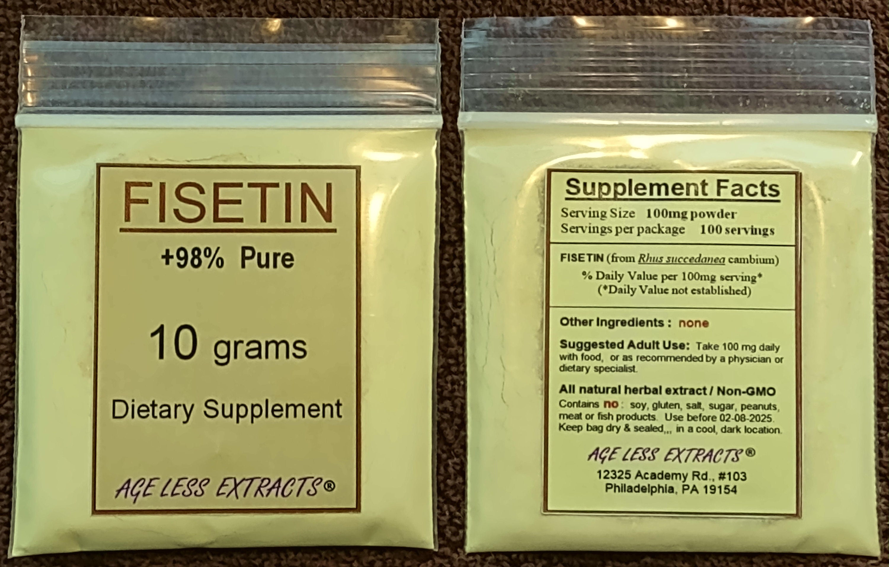 FISETIN pure powder 98.20% senolytic anti-aging - Etsy.de