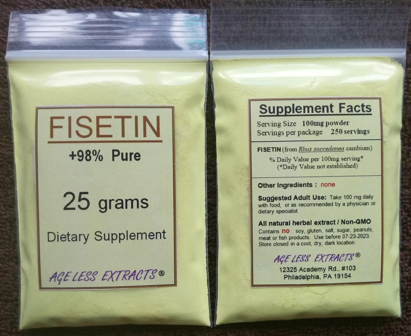 FISETIN Pure Powder 98.20% Senolytic Anti-aging - Etsy