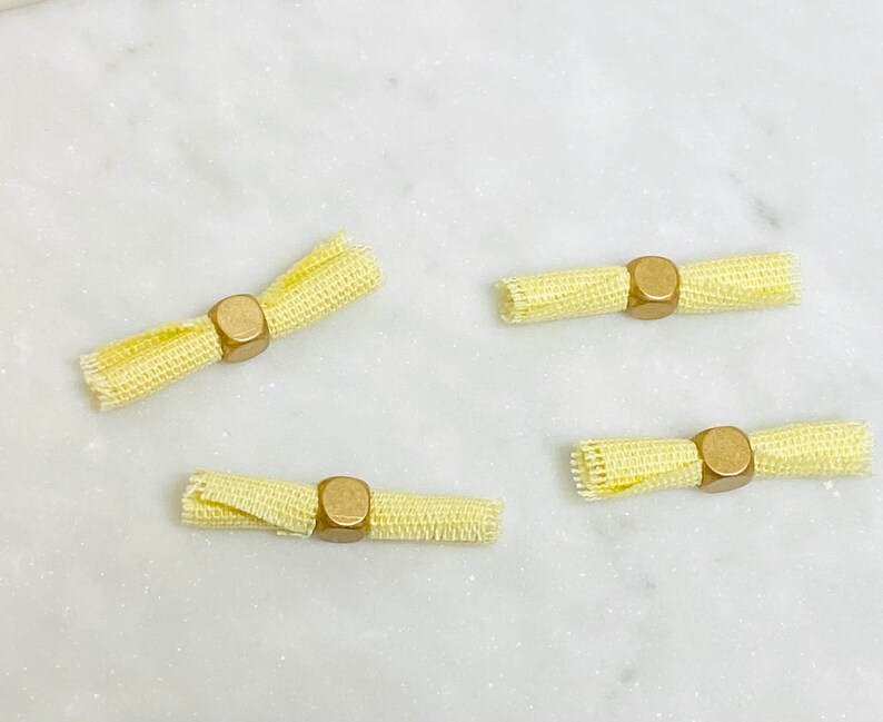 Miniature Yellow Napkin Set + Gold Rings - Etsy