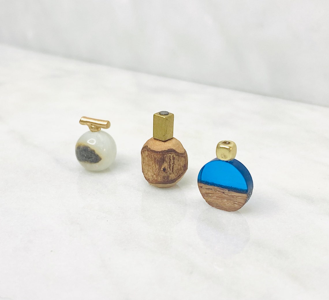 Miniature Rustic Cologne Bottle Trio - Etsy