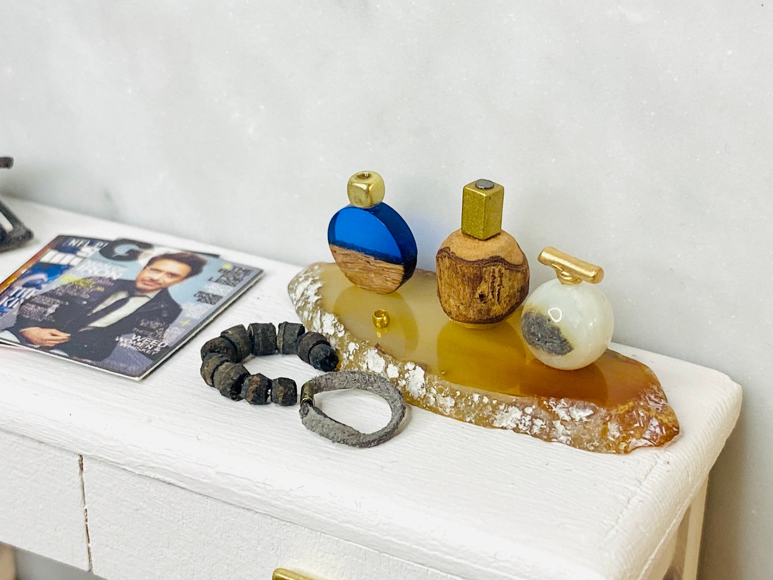 Miniature Rustic Cologne Bottle Trio - Etsy