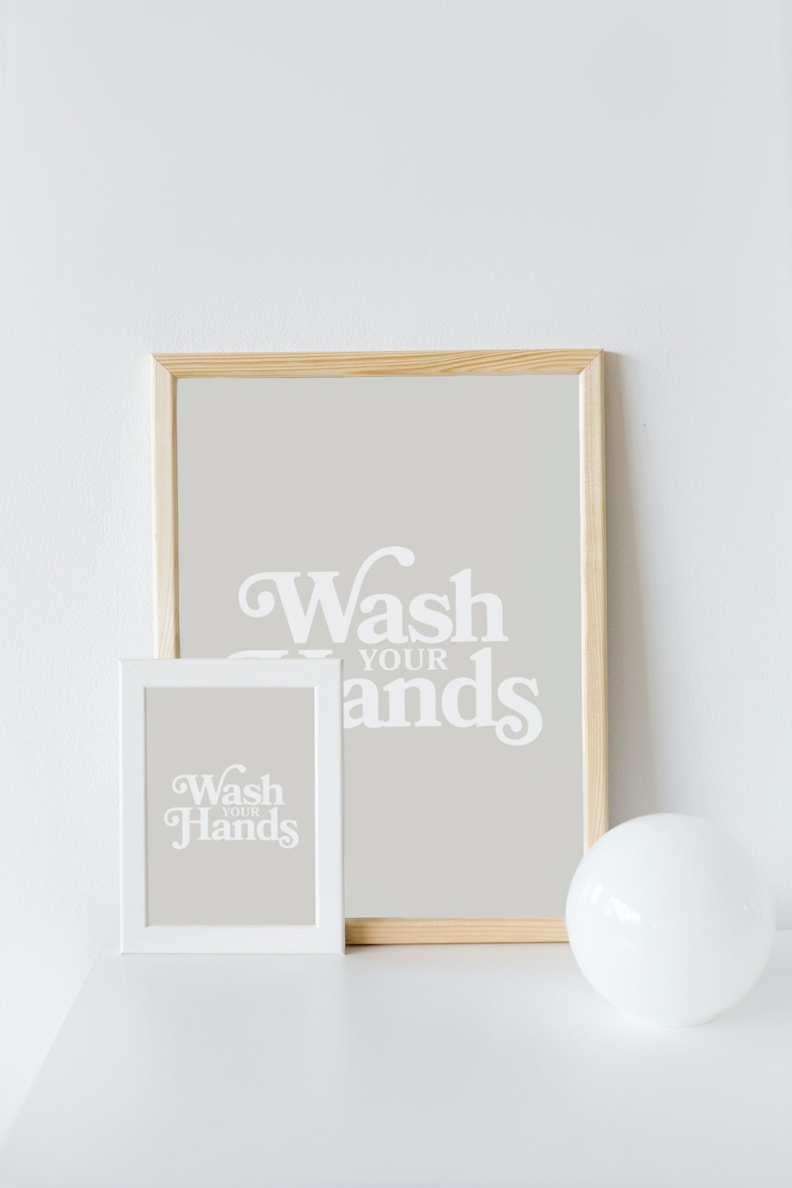 Wash Your Hands Poster, Digital Download, Office Art, Dorm Decor, Beige ...