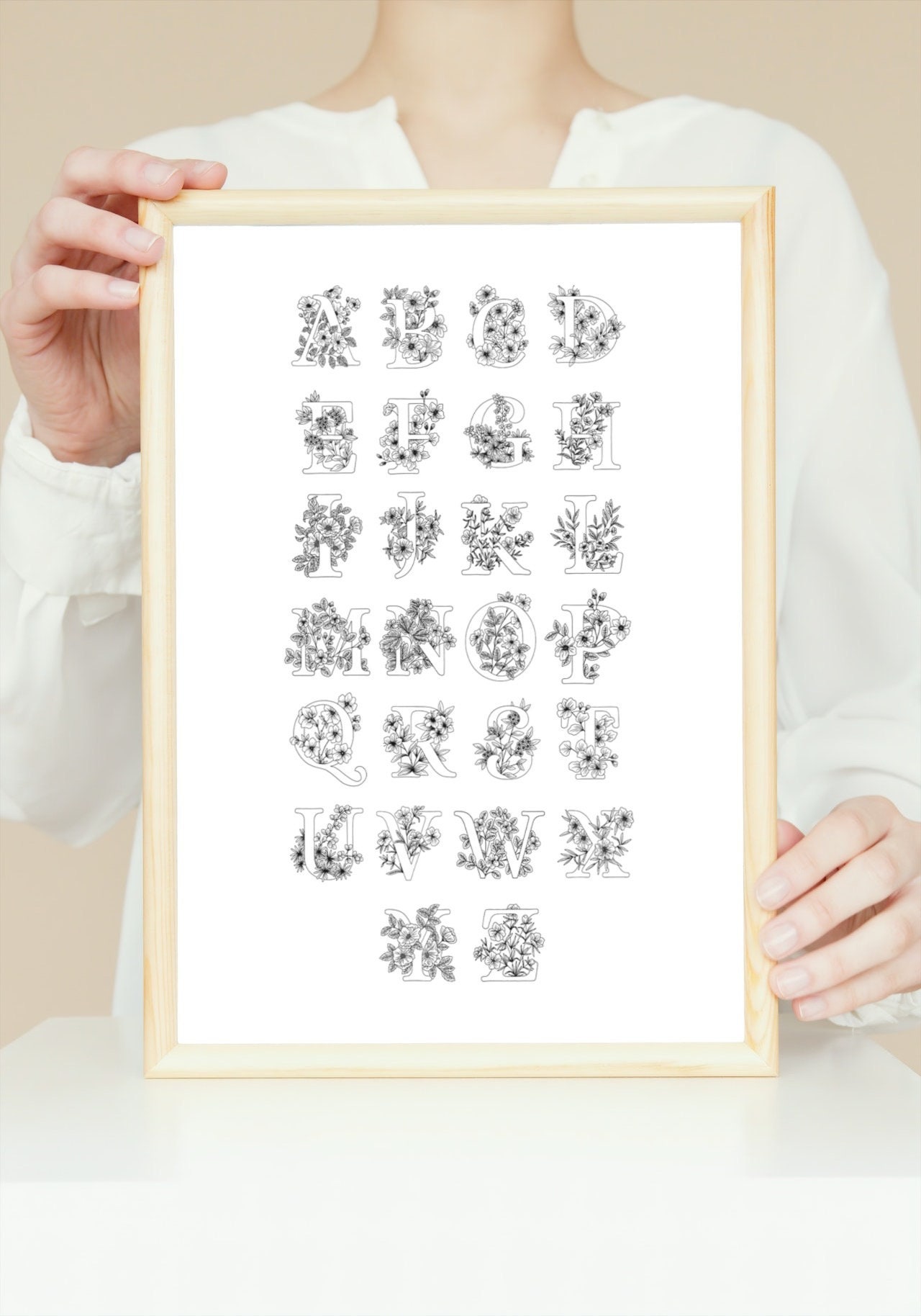 Floral Alphabet Poster at Mary Langan blog