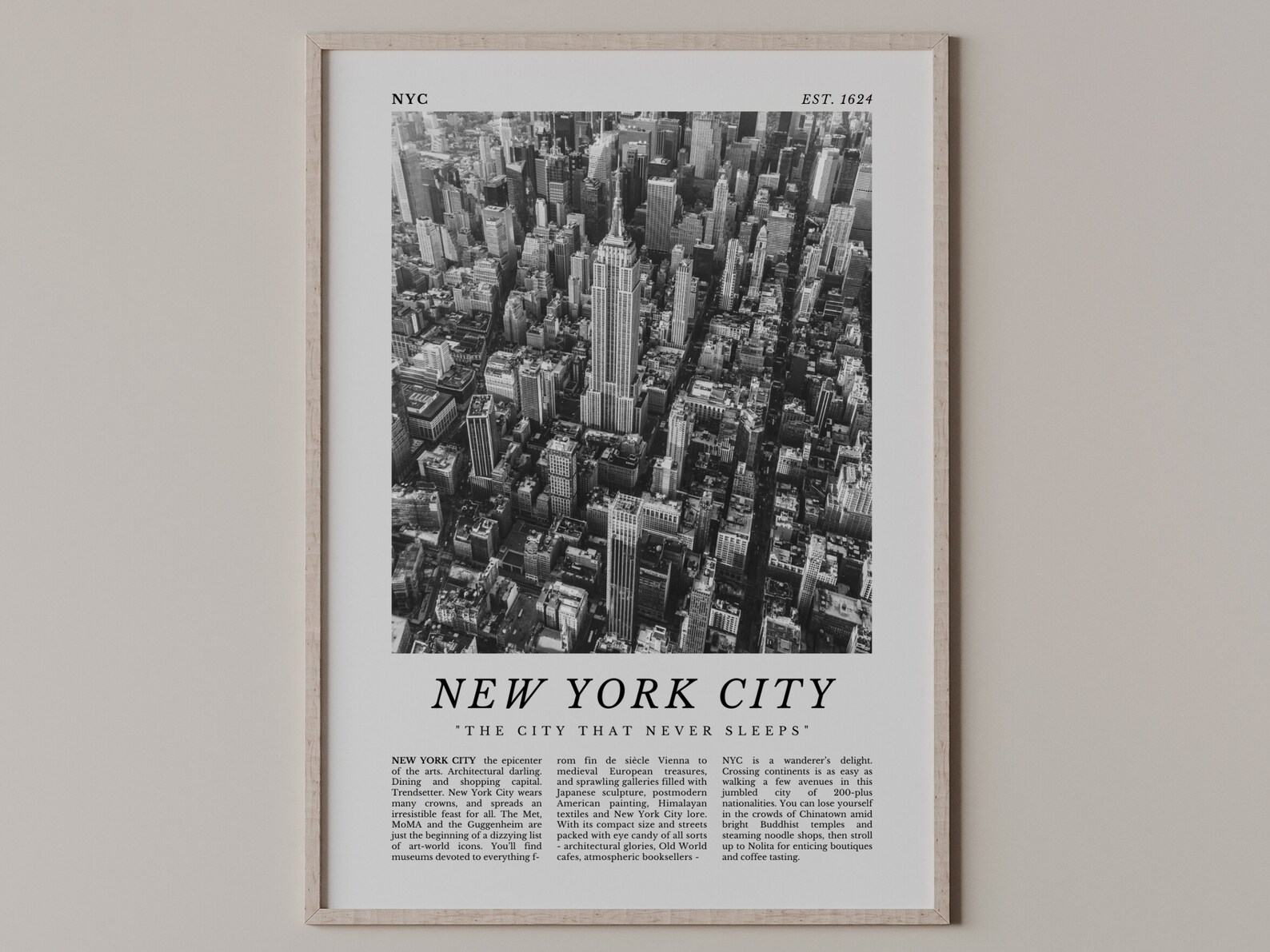 NYC Poster Digital Download New York City Art NY Art - Etsy