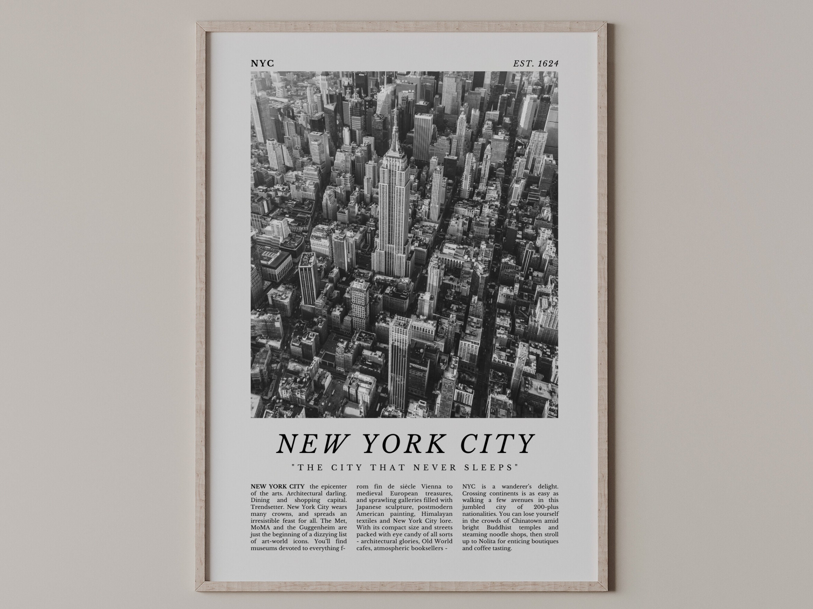 NYC Poster Digital Download New York City Art NY Art - Etsy