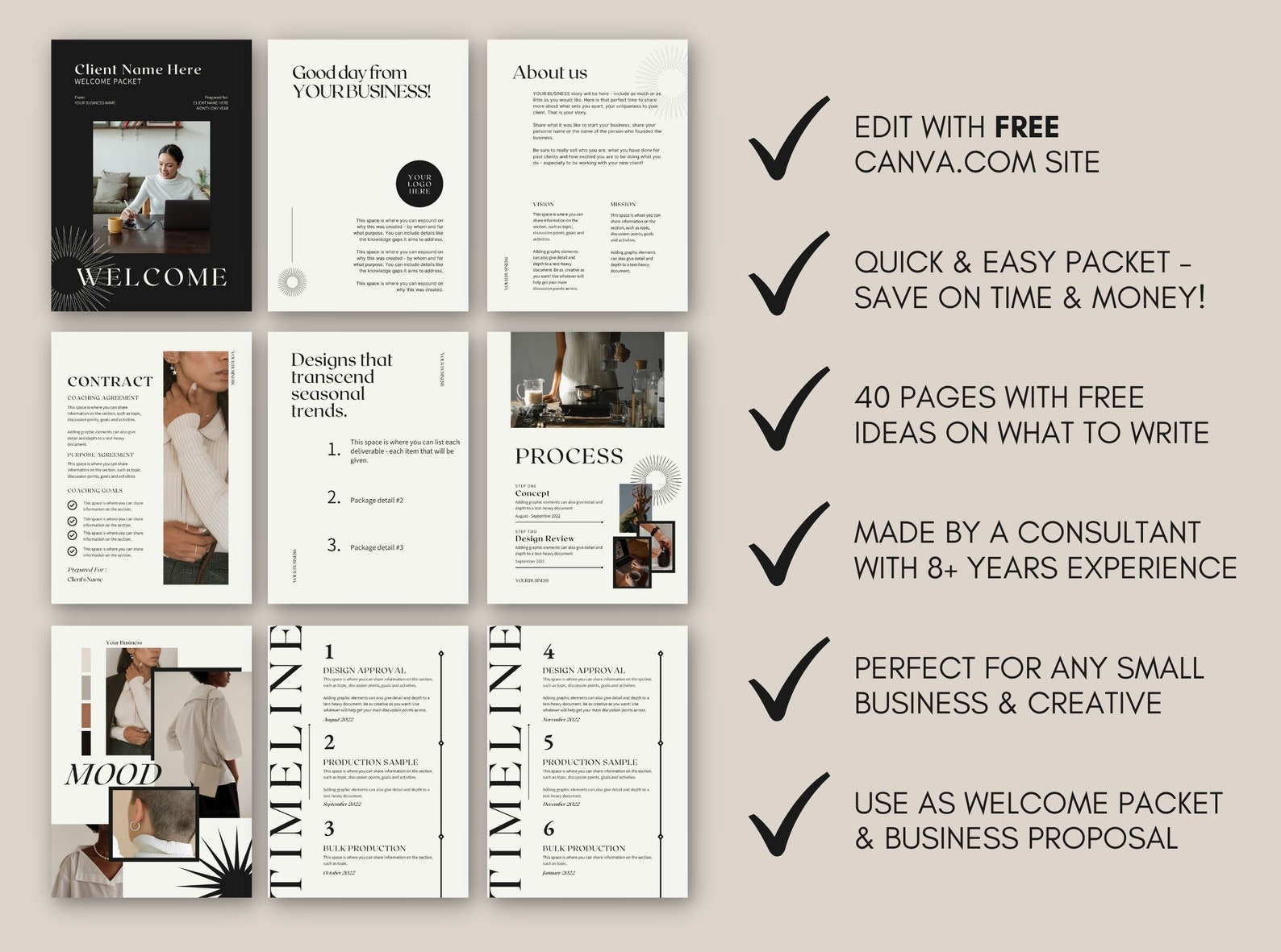 Client Welcome Packet Template New Client Welcome Packet | Etsy