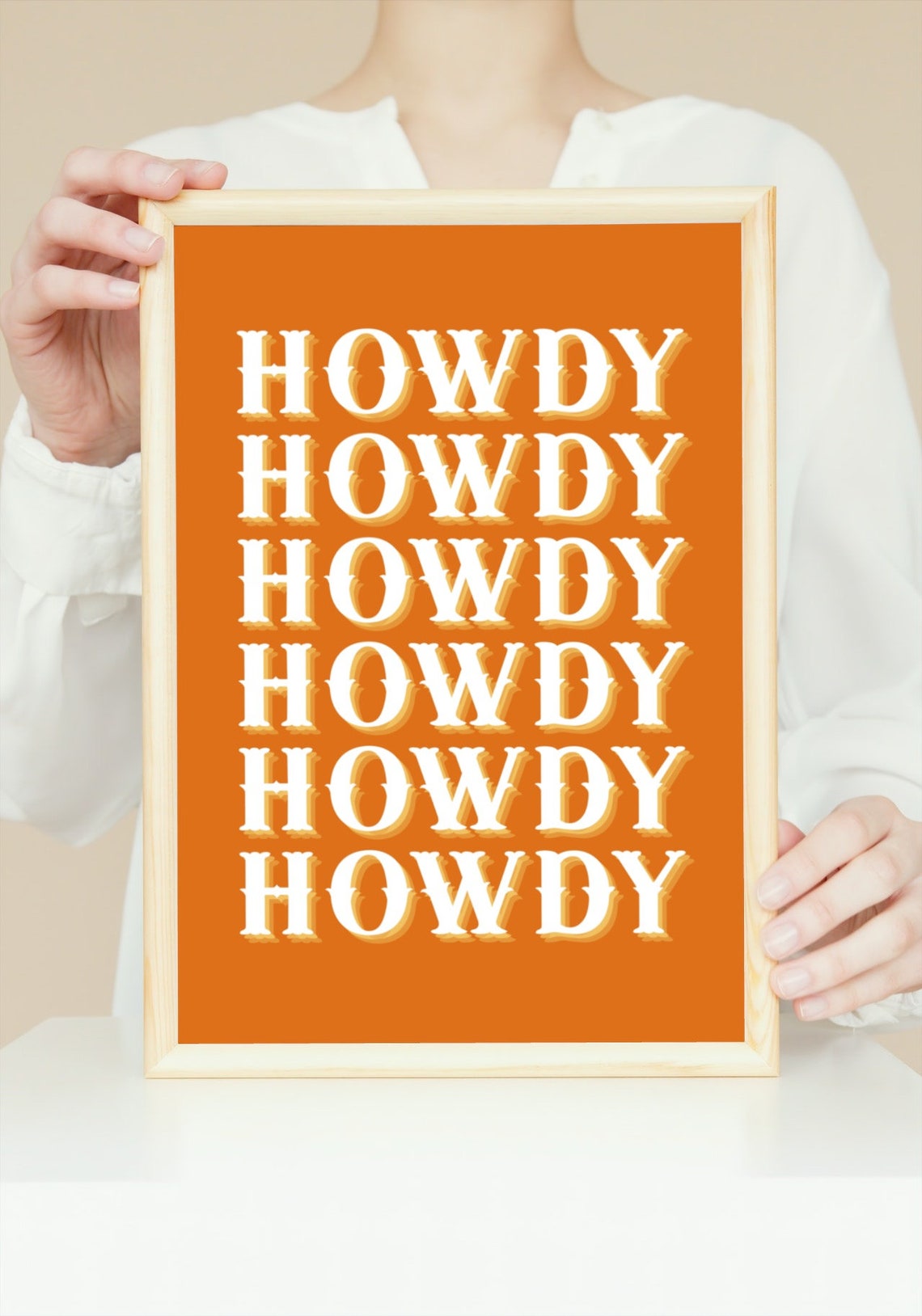 Howdy Poster, Howdy Print, Texas Art, Office Art, Nashville Tennessee ...