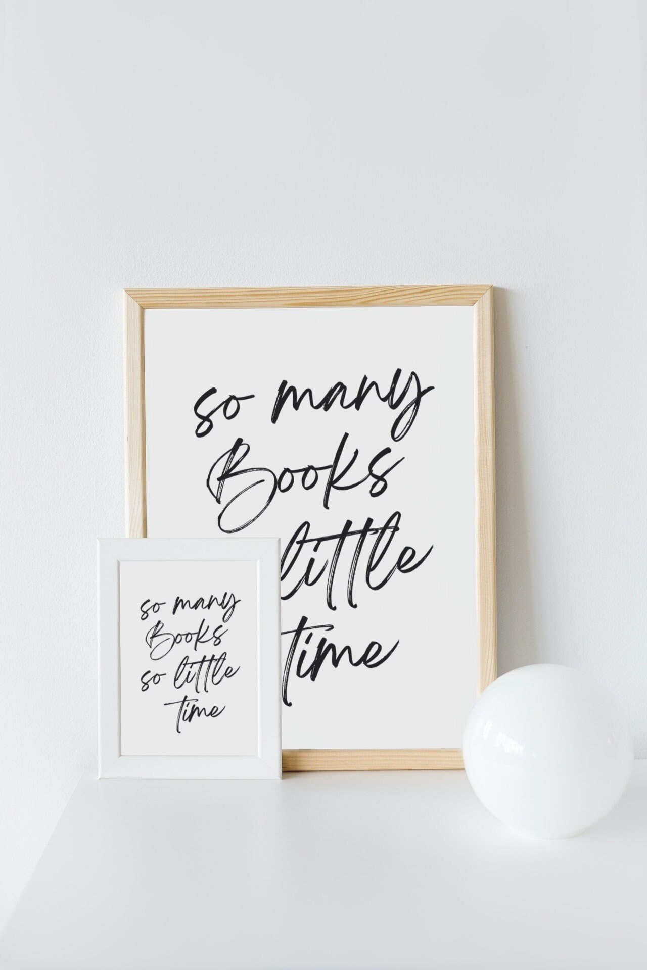 So Many Books so Little Time Poster, Digital Download, Book Lover Gifts ...