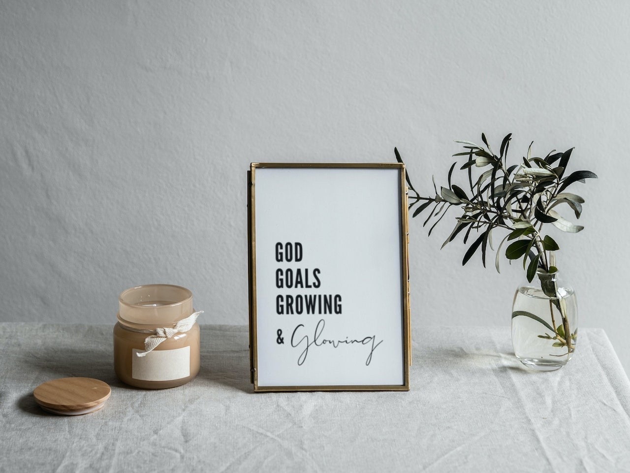 God Goals Growing Glowing Poster, Digital Download, Office Art, Dorm ...