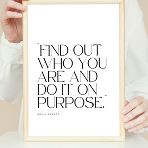 Who You Are Dolly Parton Quote Poster Dolly Parton Texas | Etsy