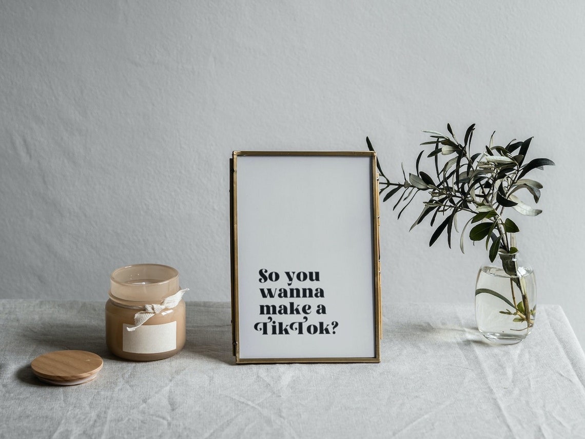 So You Wanna Make a Tiktok Poster, Digital Download, Office Art, Tiktok ...