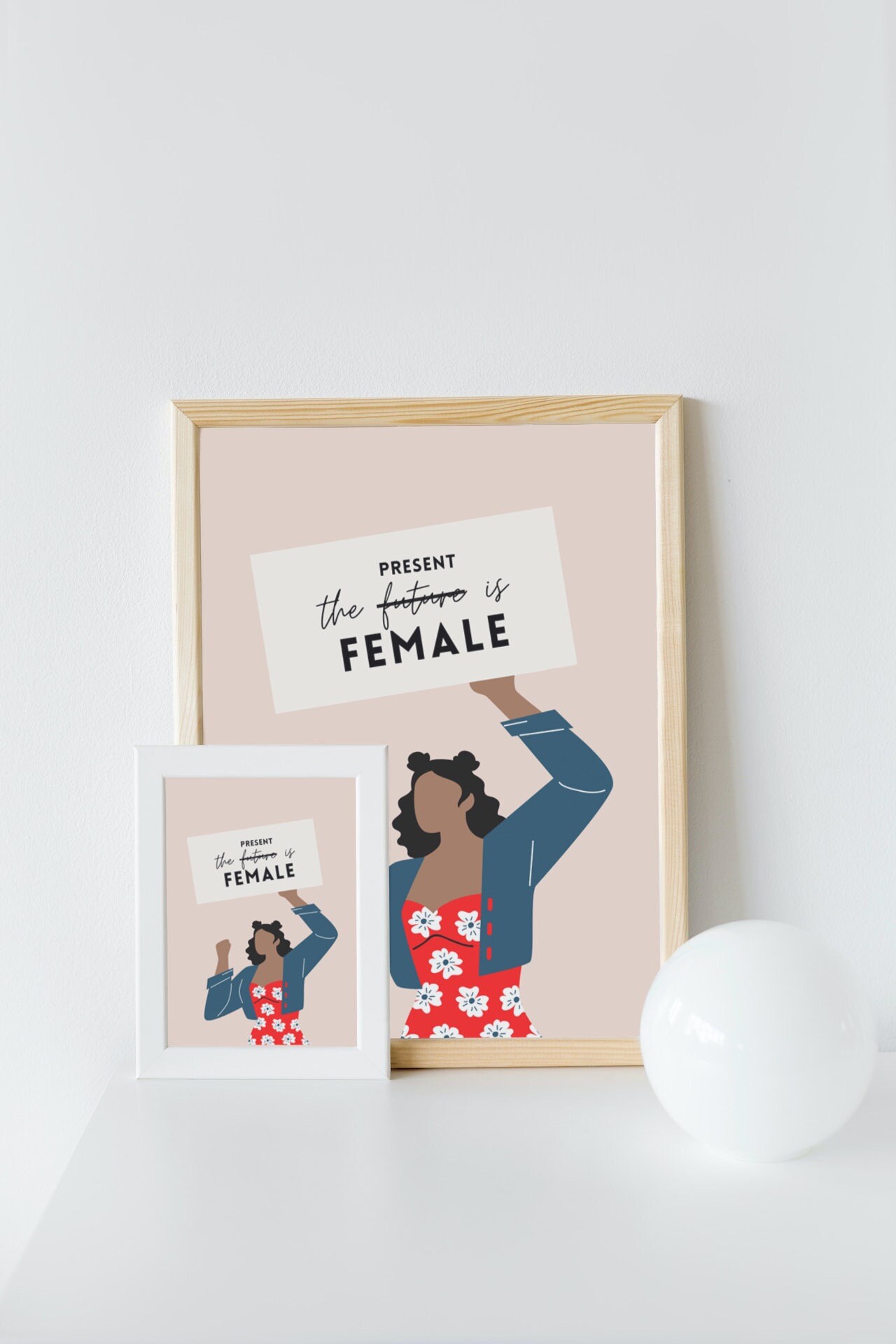 Present is Female Poster, Digital Download, Office Art, Dorm Decor ...