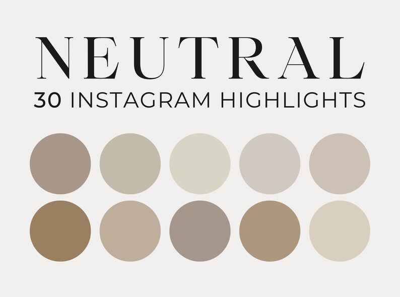 Neutral Instagram Highlight Covers - Etsy