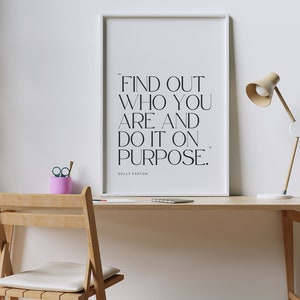 Who You Are Dolly Parton Quote Poster, Dolly Parton, Texas Art, Office ...