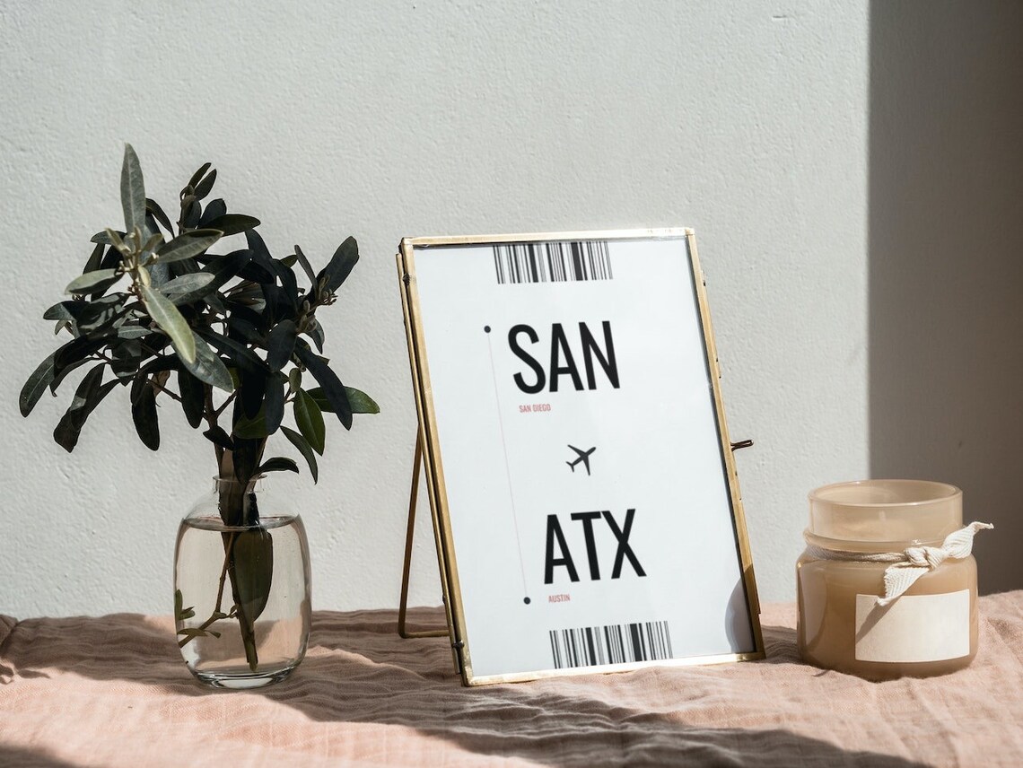 San Diego to Austin Poster, Digital Download, ATX Art, San Diego Art ...