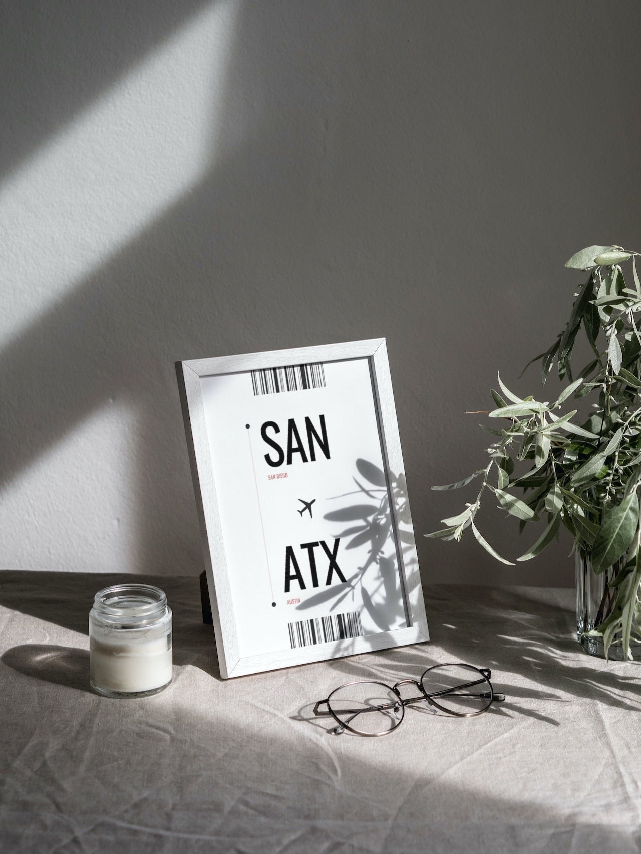 San Diego to Austin Poster, Digital Download, ATX Art, San Diego Art ...