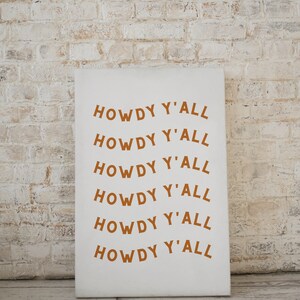 Howdy Y'all Poster, Howdy Print, Texas Art, Nashville Tennessee, UT ...