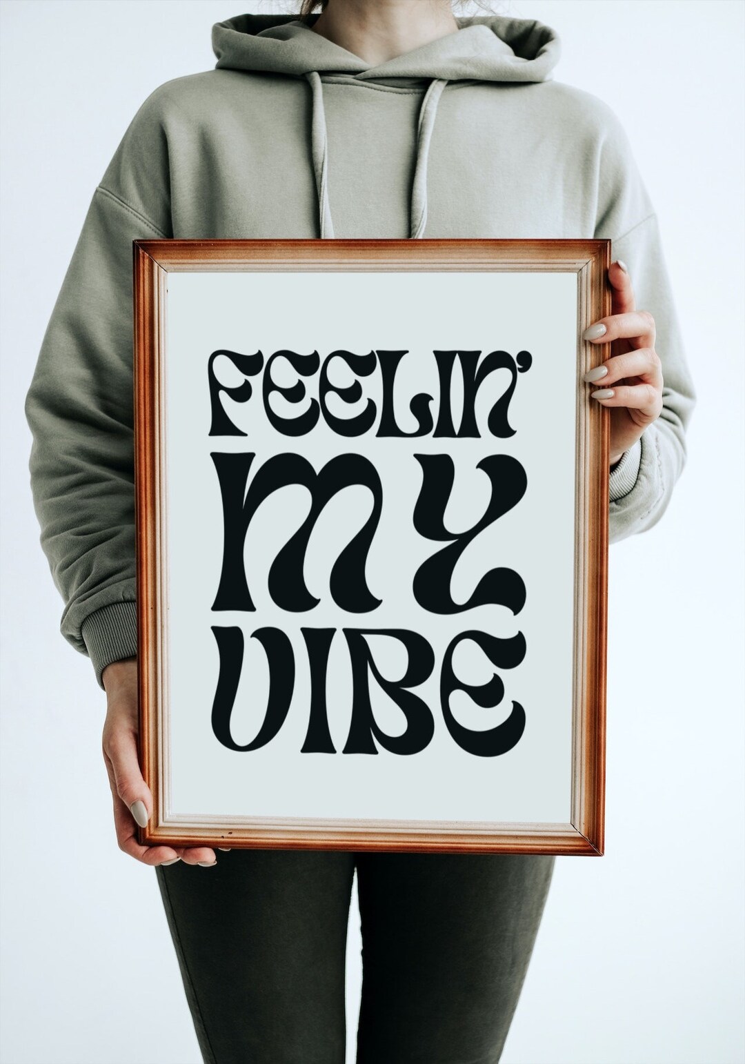 Feelin' My Vibe Poster, Digital Download, Office Art, Dorm Decor, Retro ...