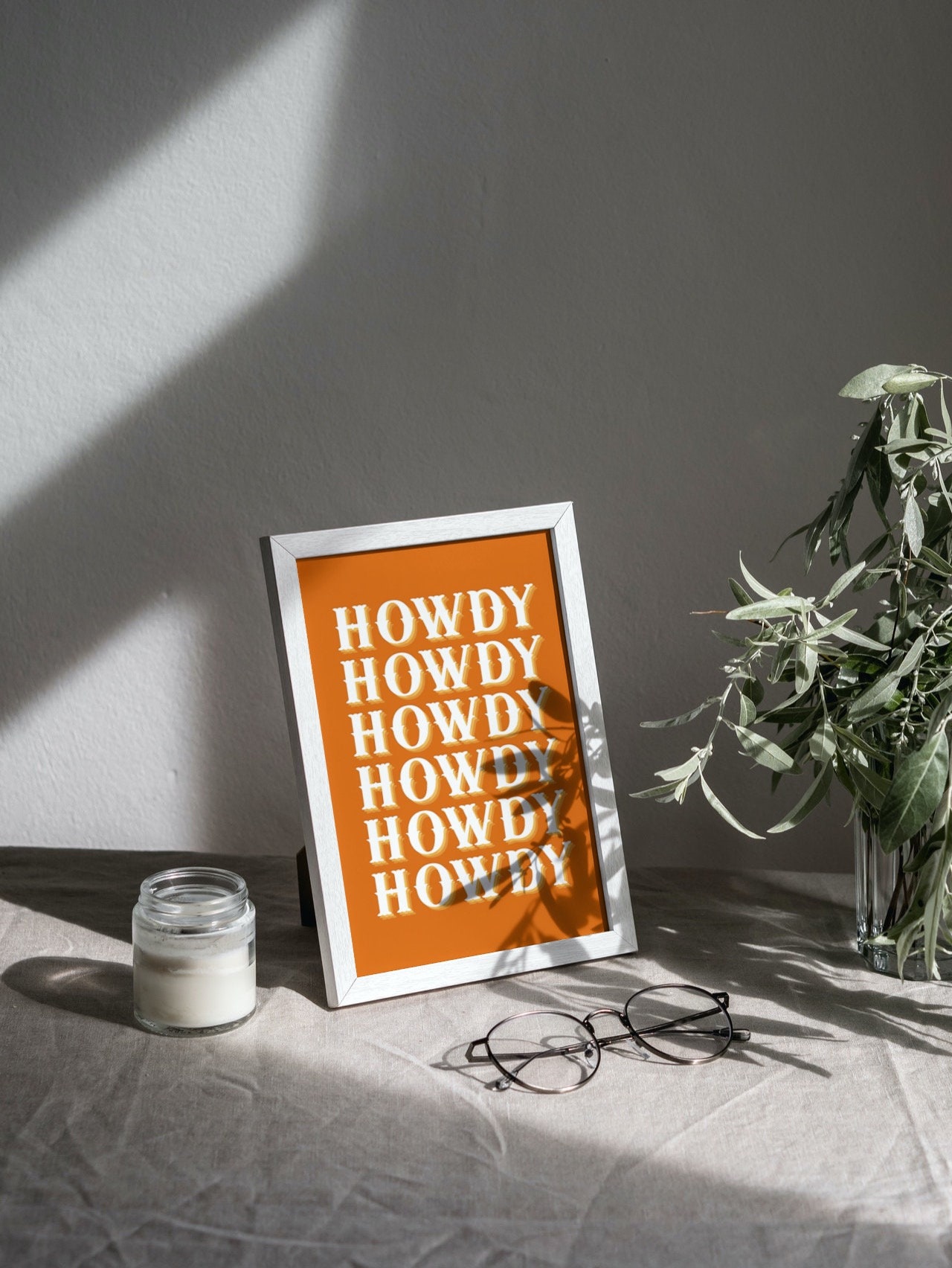 Howdy Poster, Howdy Print, Texas Art, Office Art, Nashville Tennessee ...