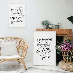 So Many Books so Little Time Poster, Digital Download, Book Lover Gifts ...