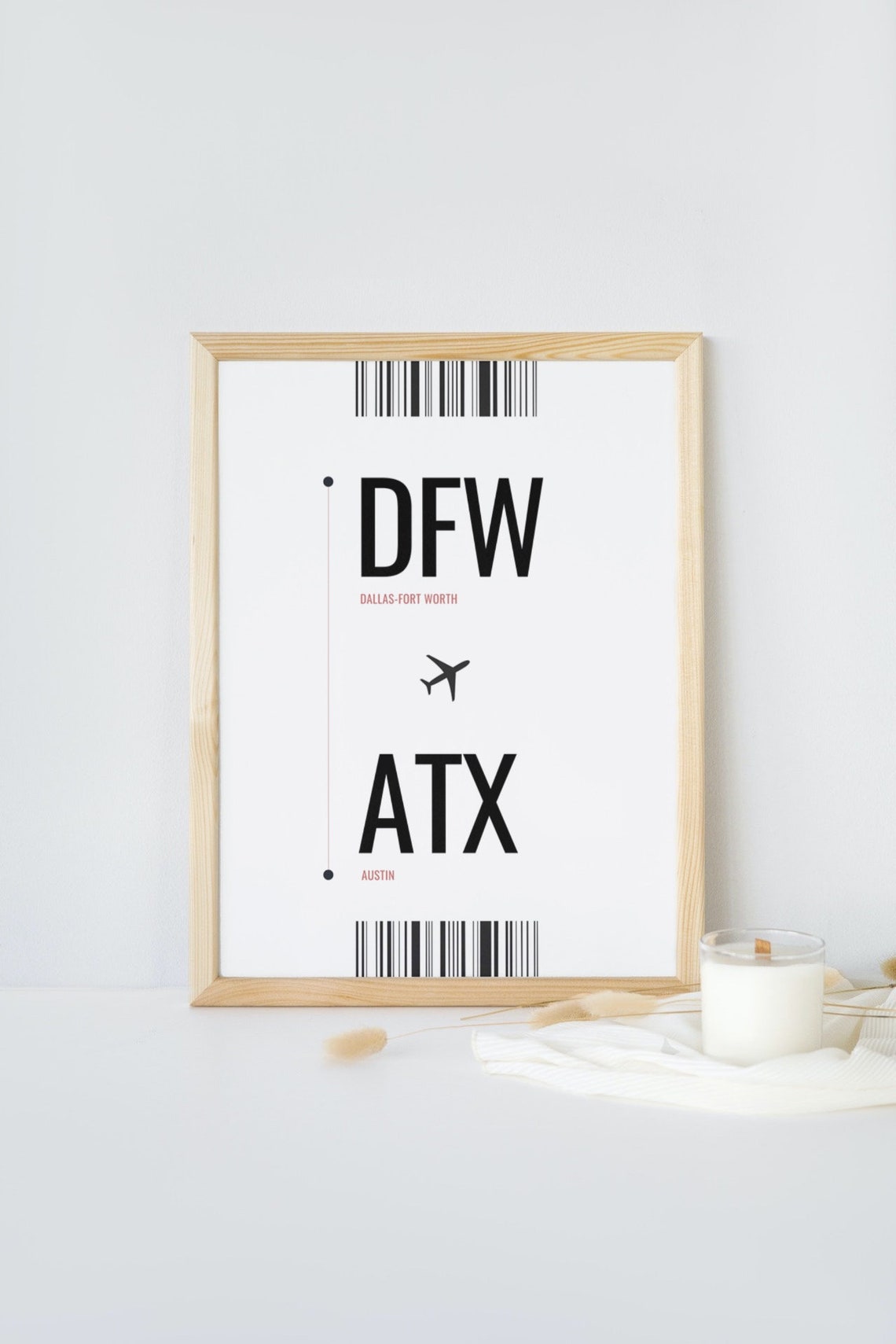 Dallas to Austin Poster Digital Download ATX Art Dallas - Etsy